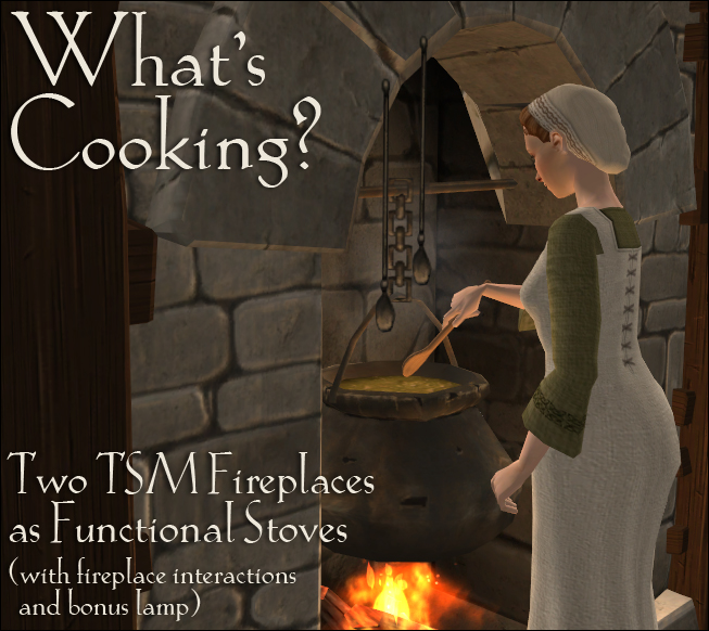 Two TSM Fireplaces as Functional Cooking Stoves | Nixed Sims