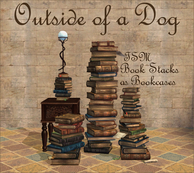 TSM Book Stacks as Bookcases | Nixed Sims